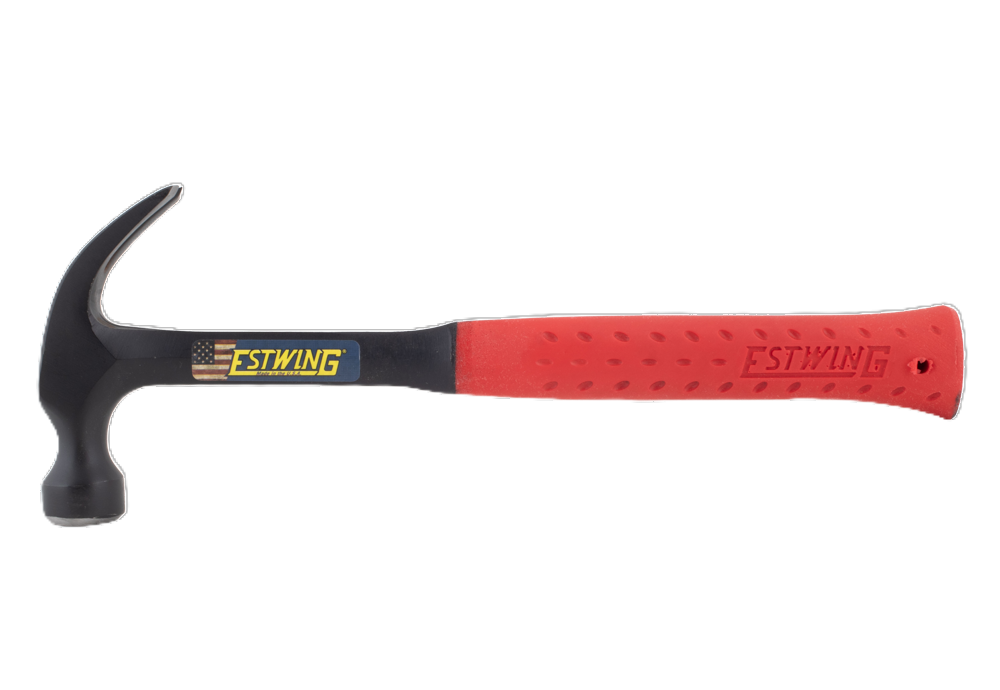Estwing 20oz Curved Claw Hammer Black/Red American Steel Southtile