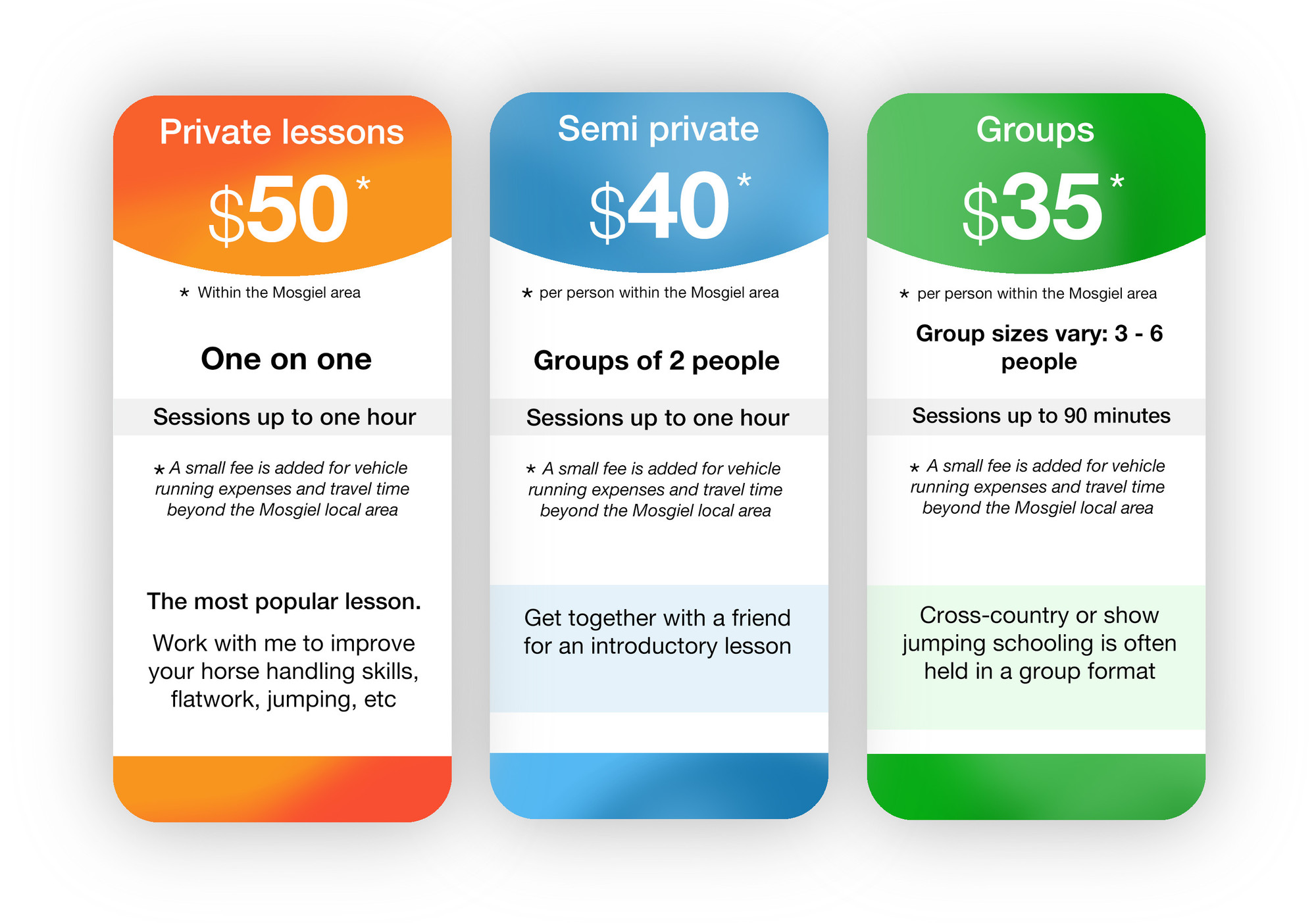 Lessons & Prices | Zoe Miller Horse Riding Instructor | South Island, NZ