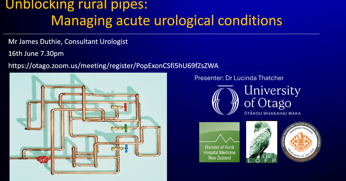 Unblocking rural pipes: Managing urological conditions