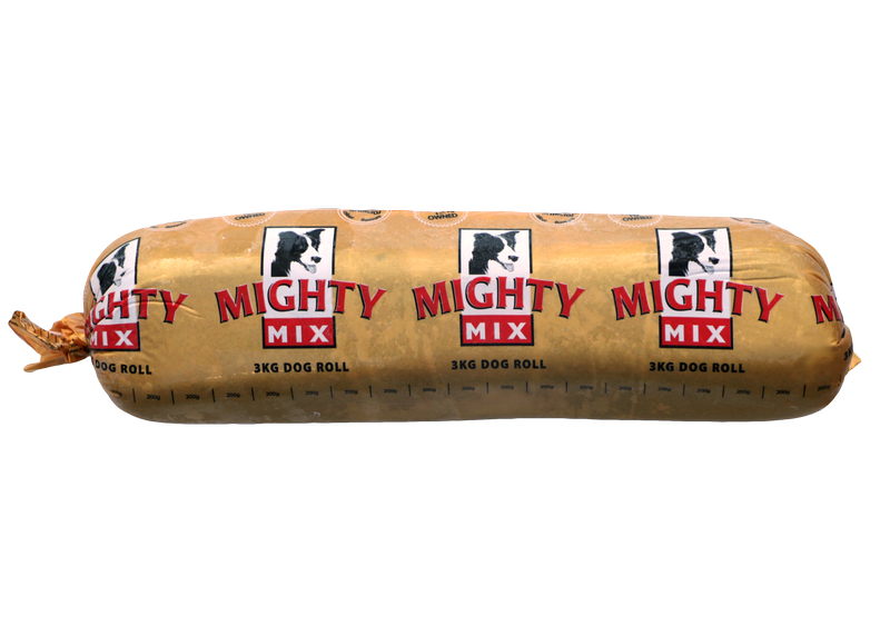 Mighty Mix Dog Food | Mighty Mix Dog Roll | A Low Cereal Dog Food Option